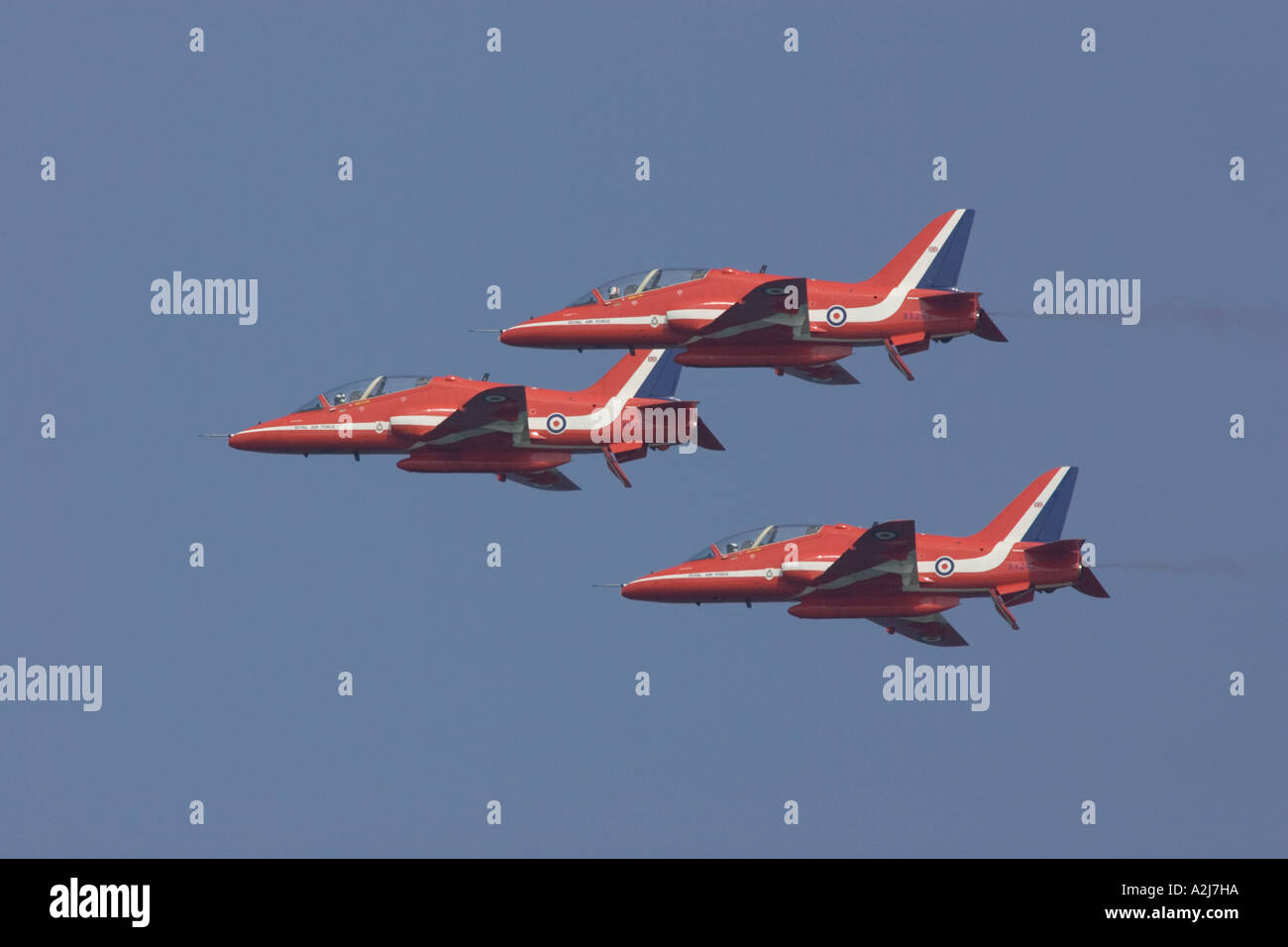 Bae Hawk T1 The RAF Red Arrows aerobatic team Stock Photo - Alamy