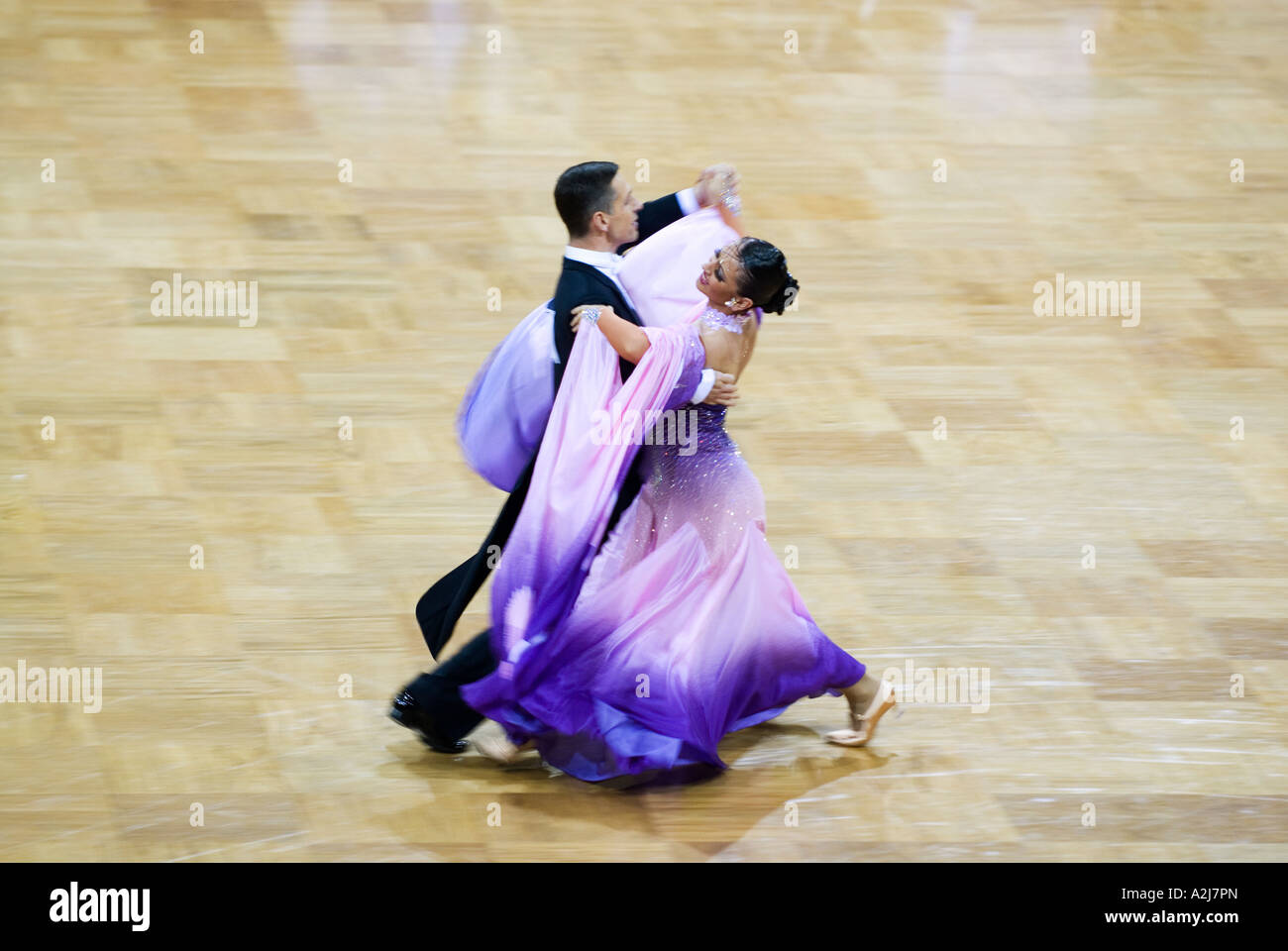 professional Ballroom Dancers dancing during the European Championships ...