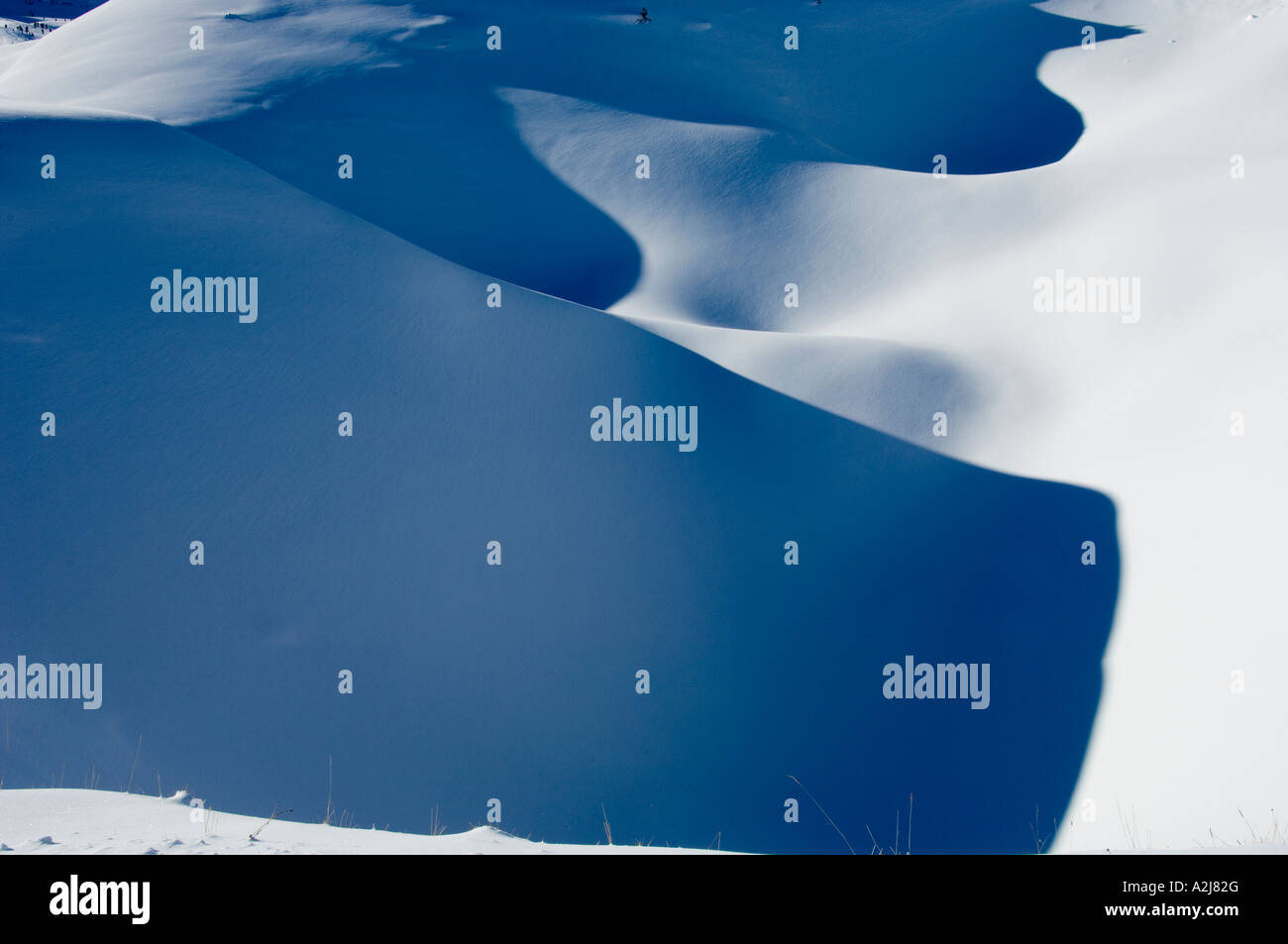 Winter landscape with undulating snowfield Stock Photo - Alamy