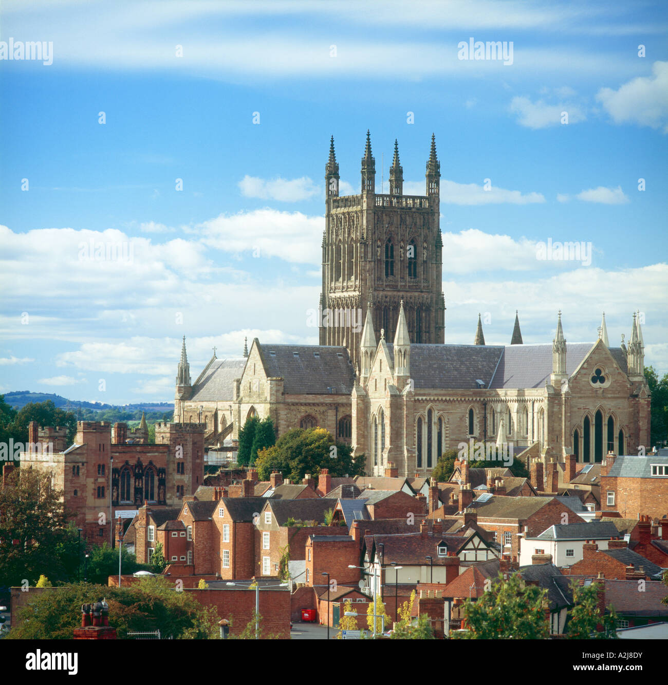 Worcester and the Cathedral from Fort Royal park Stock Photo - Alamy