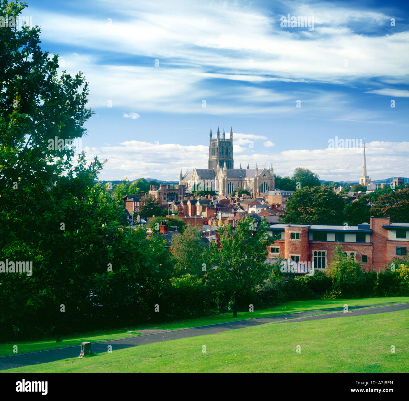 Worcester and the Cathedral from Fort Royal park Stock Photo - Alamy