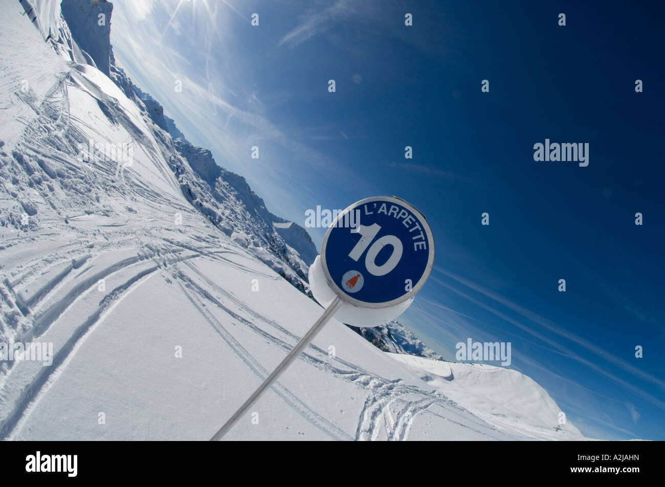 Angled view blue ski hi-res stock photography and images - Alamy