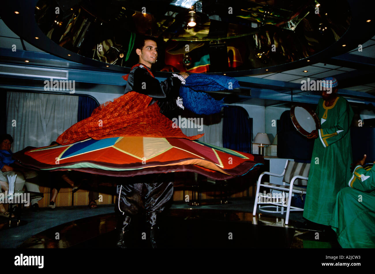 Africa - Egypt - Aswan - Nubian folkloric show onboard Nile cruise ship ...