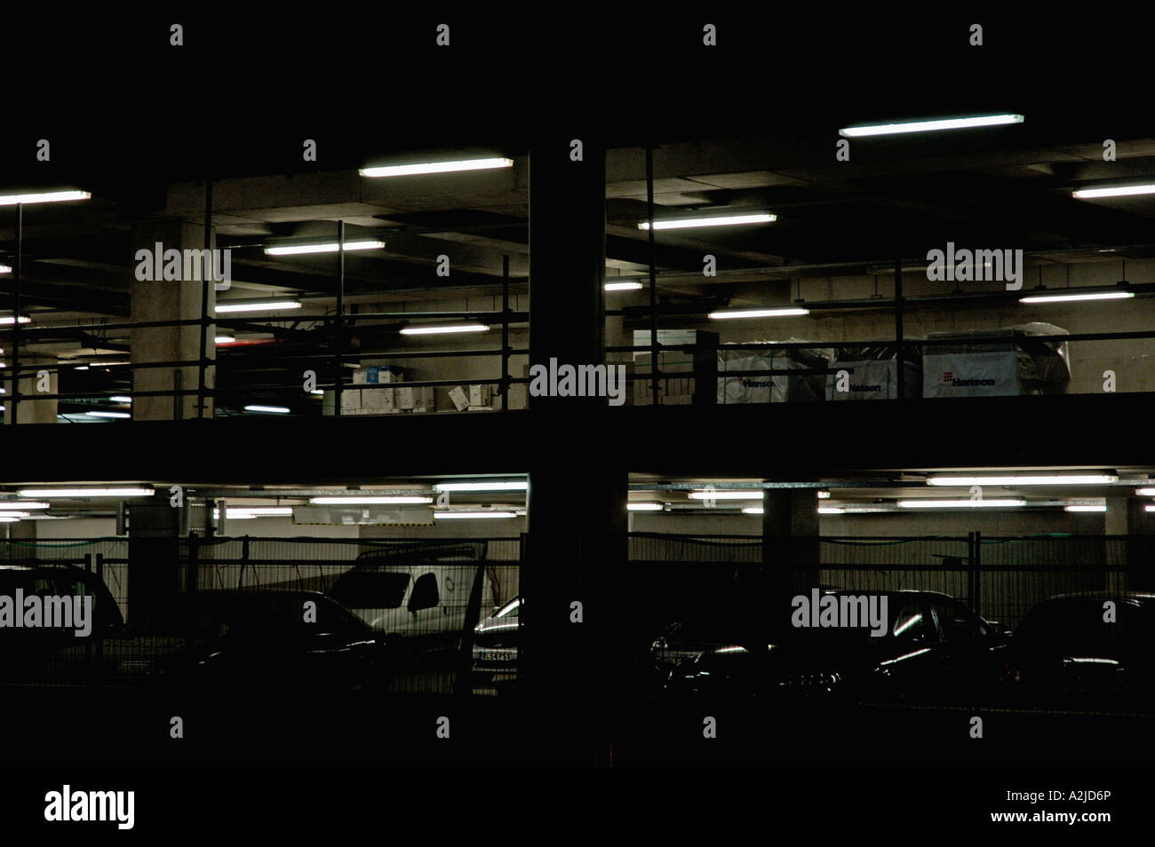 Car Park at night Stock Photo - Alamy