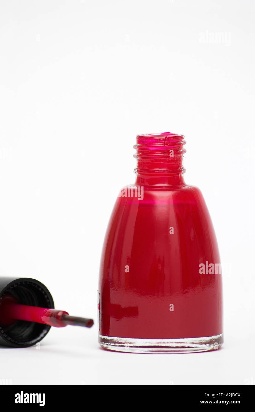 Red Nail Polish Stock Photo - Alamy