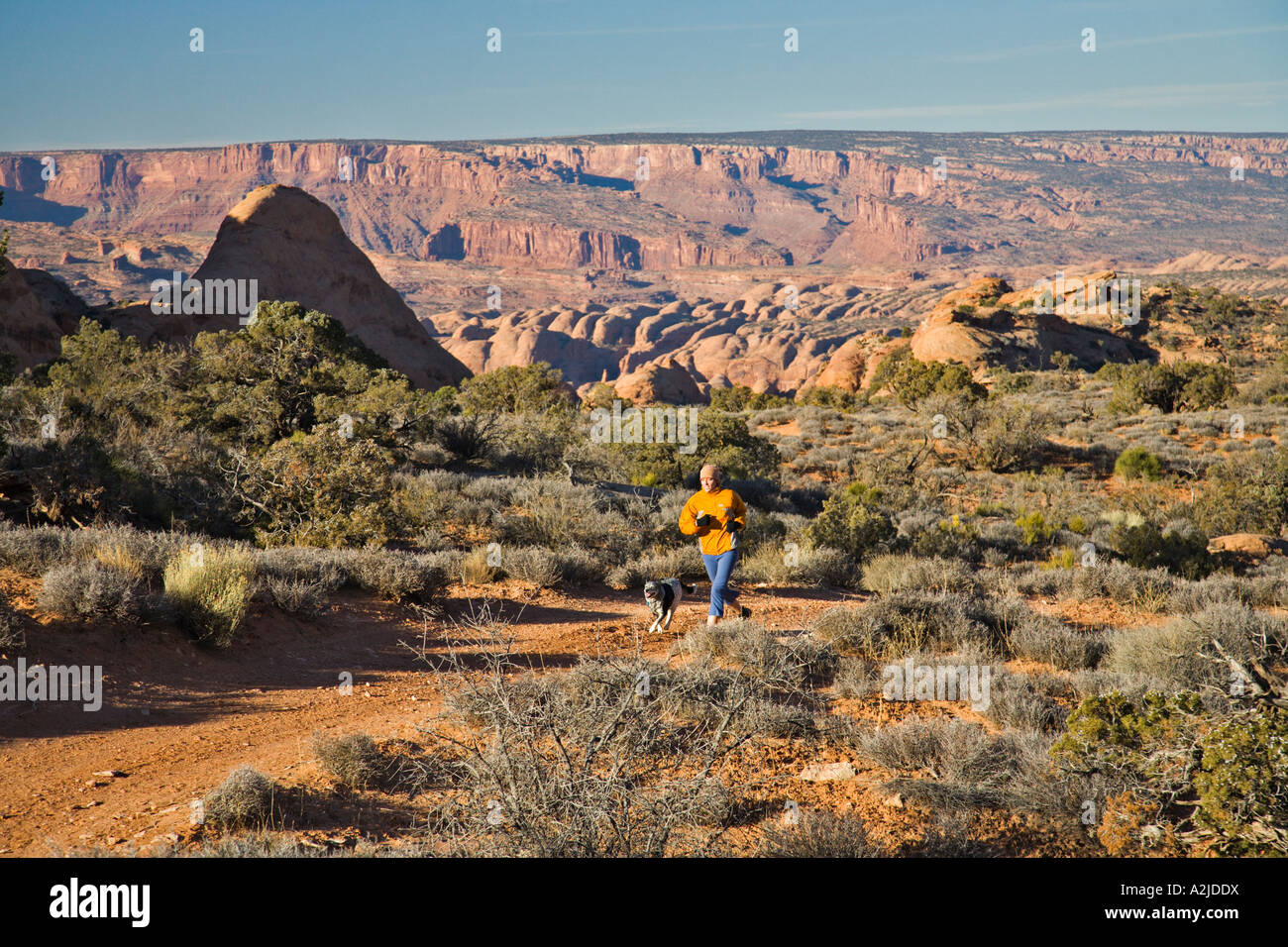 Jen Goings running in Hidden Valley Moab Utah Stock Photo - Alamy