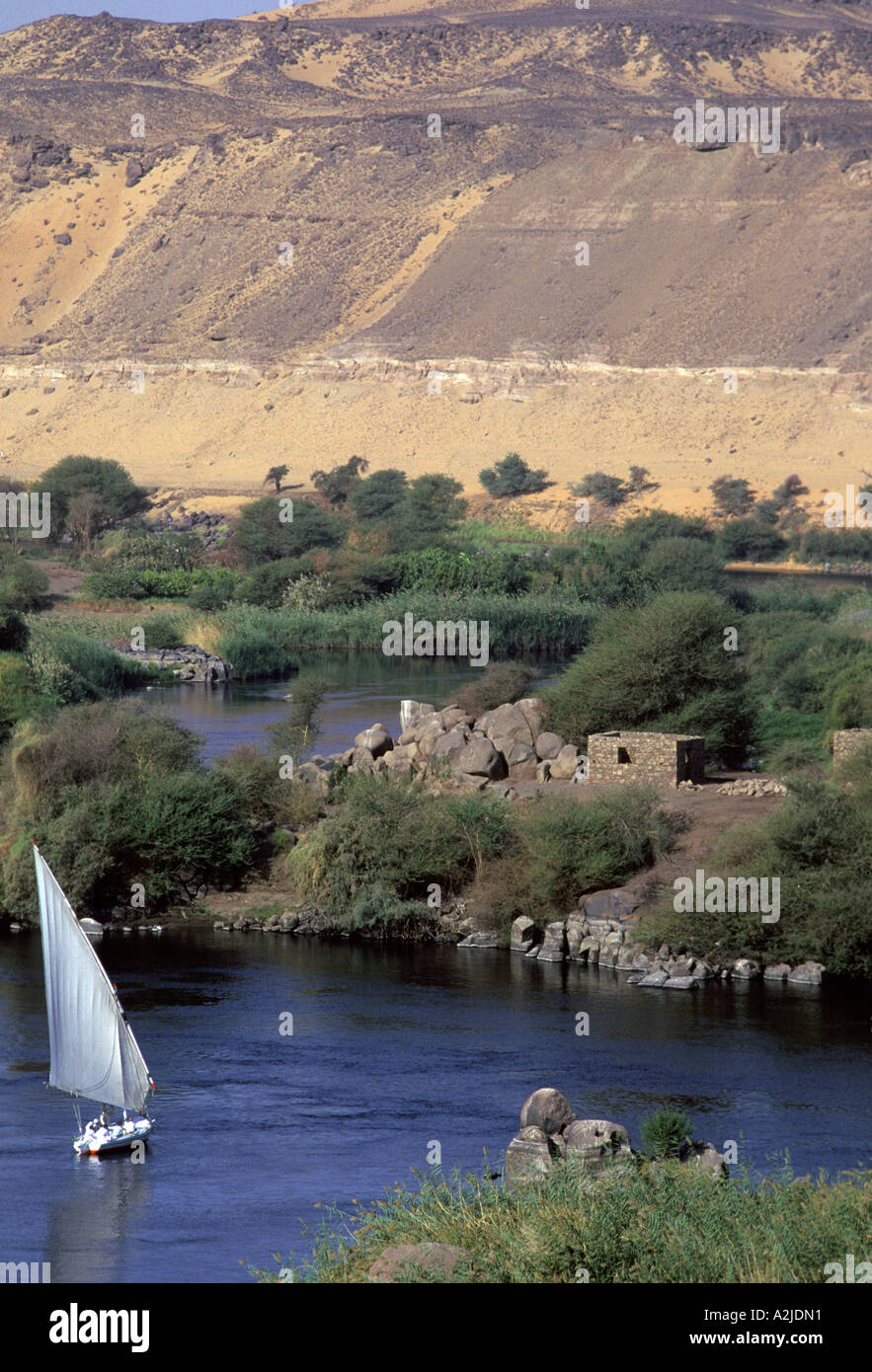 Africa, Egypt, Aswan. Nile River at Aswan Stock Photo - Alamy