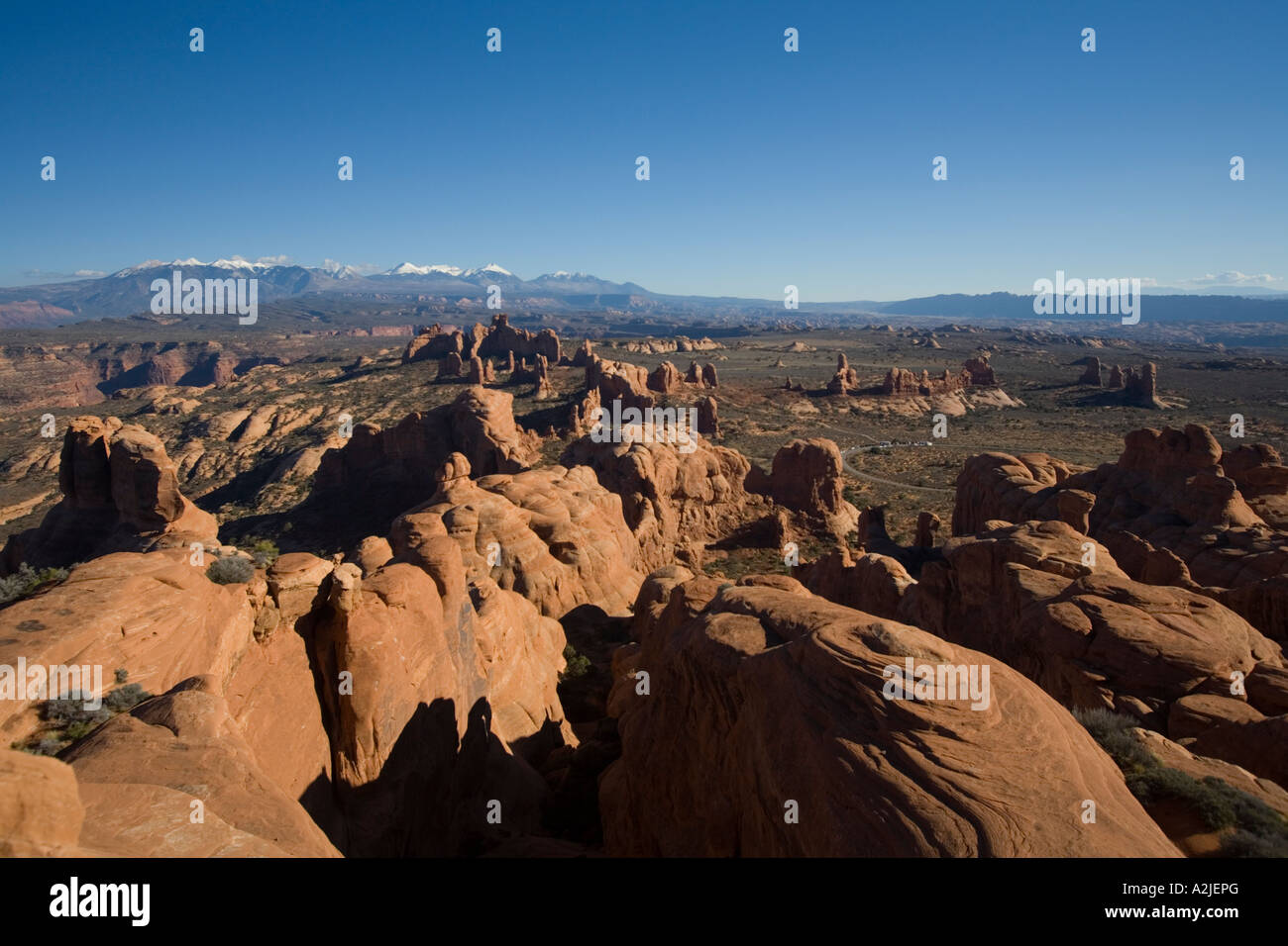 view from the top of Elephant Butte in Arches National Park, Moab, Utah ...