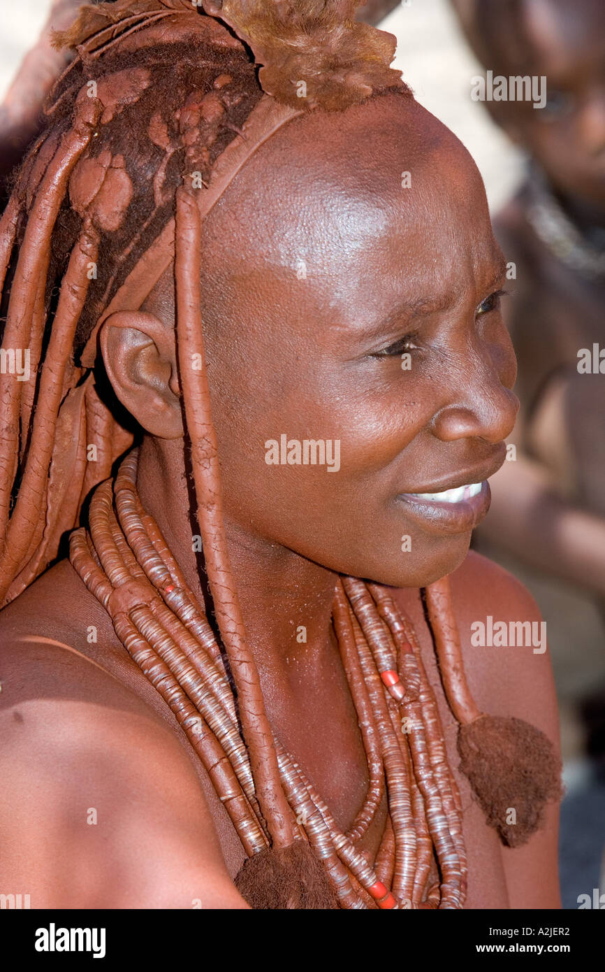 Namibia, Africa: Happy Himba Woman Stock Photo - Alamy