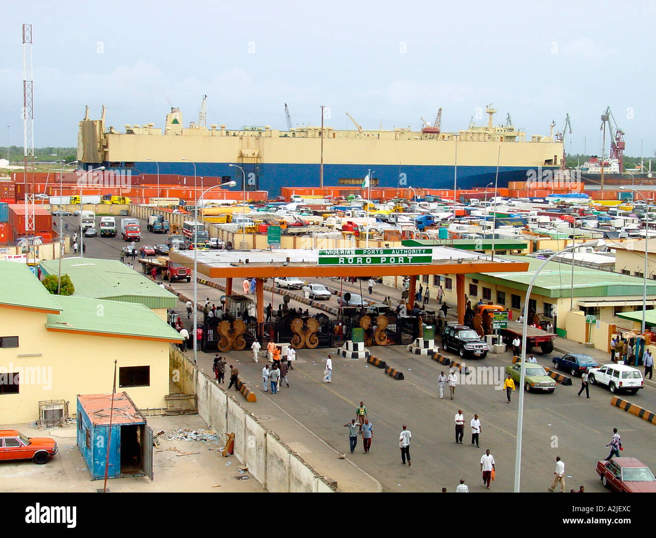 Car Transporter, RoRo Port, Lagos, Nigeria, Africa Stock Photo - Alamy