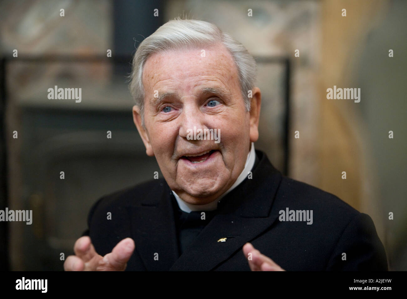 Slapstick comedian Sir Norman Wisdom in his latest role as a village ...