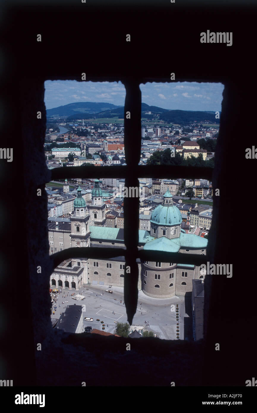 Austria Salzburg Castle Window of Fortress Stock Photo - Alamy
