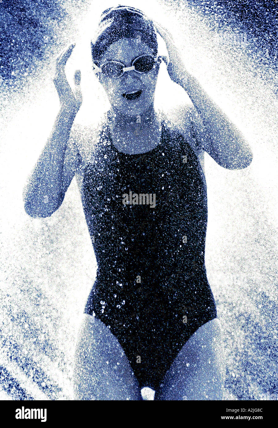 Swimmer kicking hi-res stock photography and images - Alamy