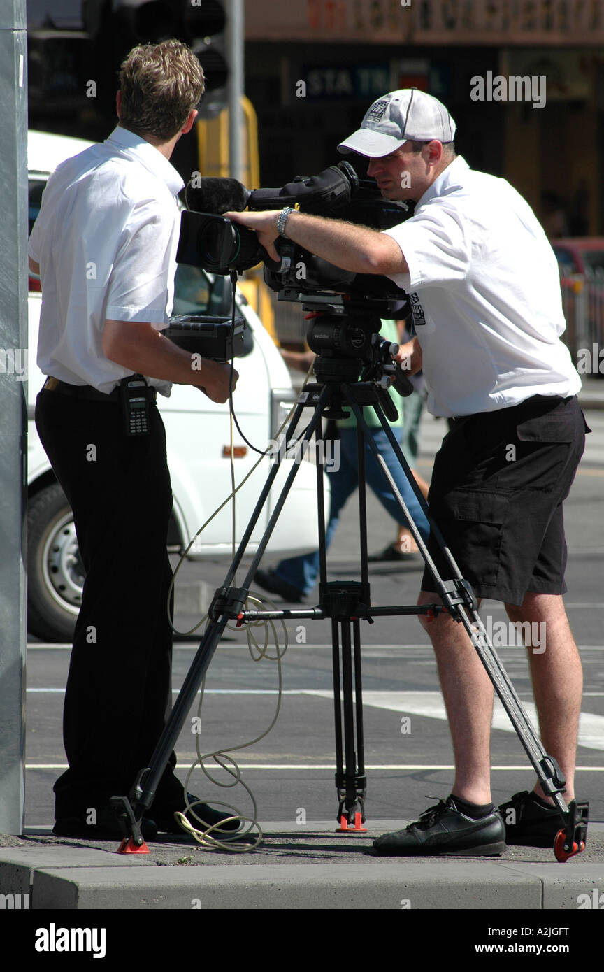 TV crew Filming Stock Photo - Alamy