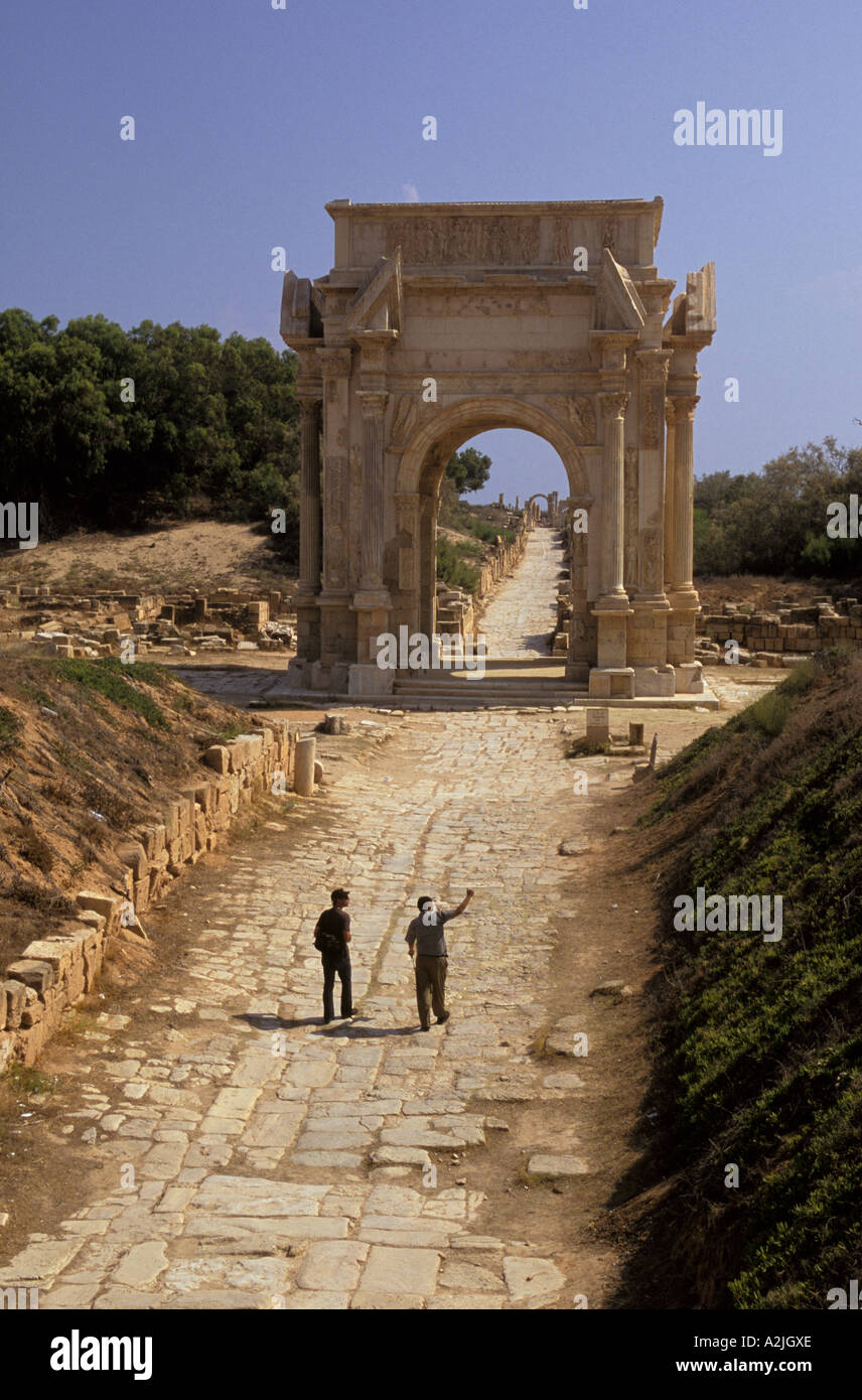 Africa, Libya, Leptis Magna, Severan Arch Stock Photo - Alamy