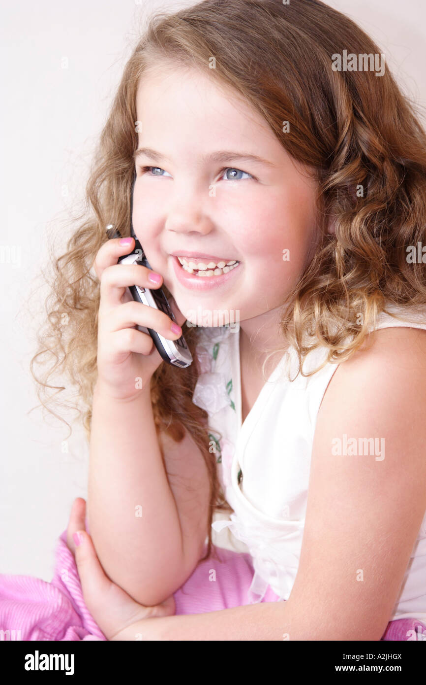 Girl with phone Stock Photo - Alamy