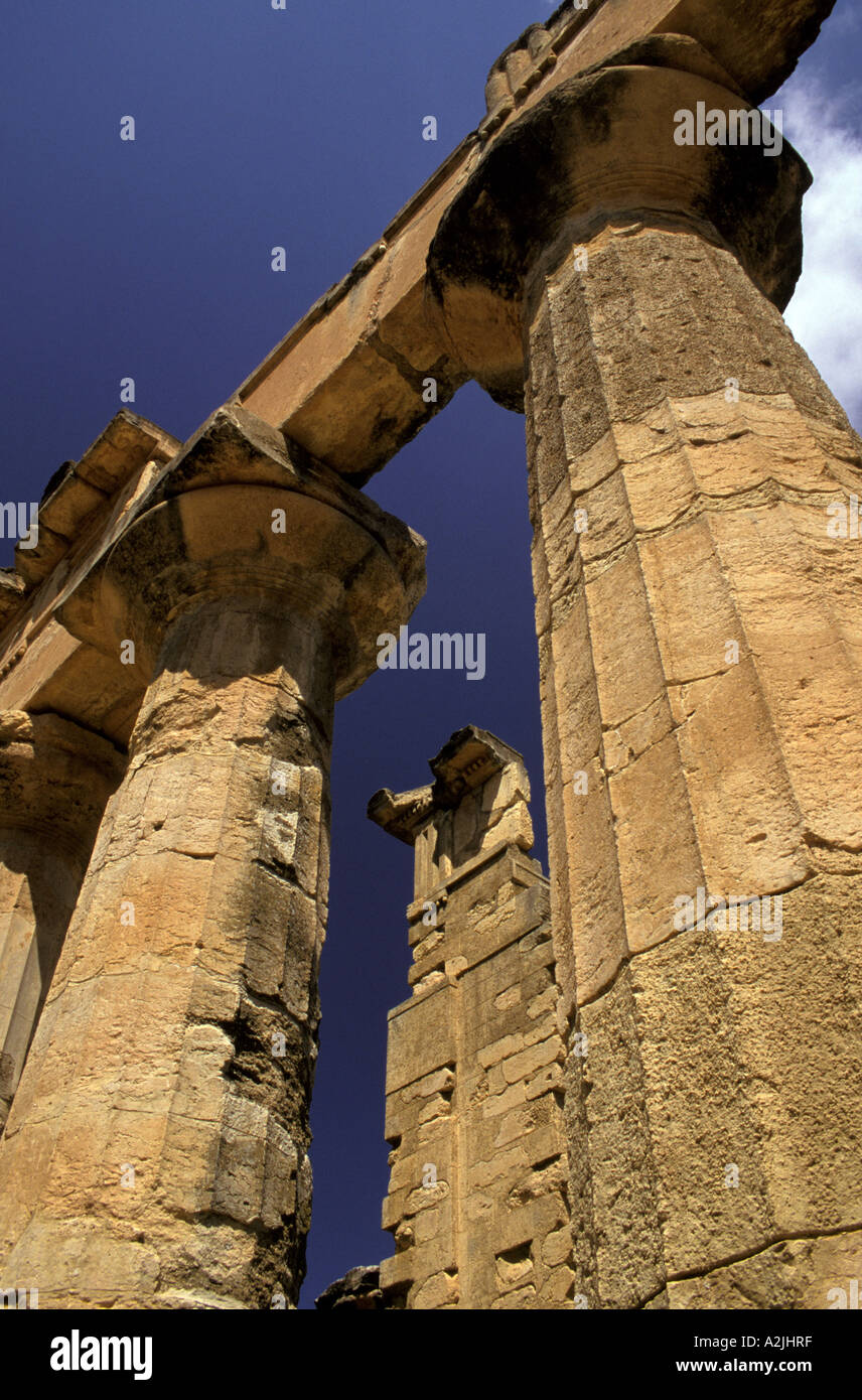 Africa, Libya, Cyrene, Temple of Zeus, columns Stock Photo - Alamy