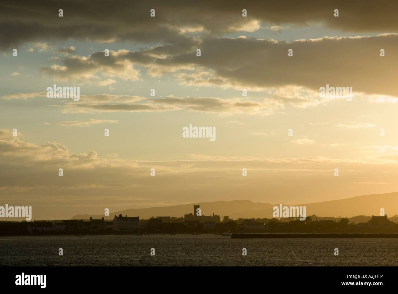 Sunset over Castletown, Isle of Man Stock Photo - Alamy