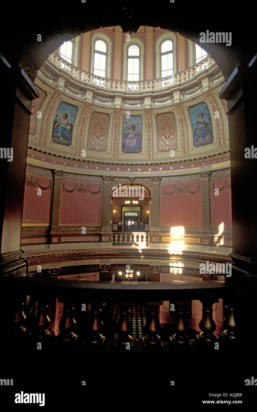 Lansing Michigan The interior of the Michigan state capitol buildiing ...