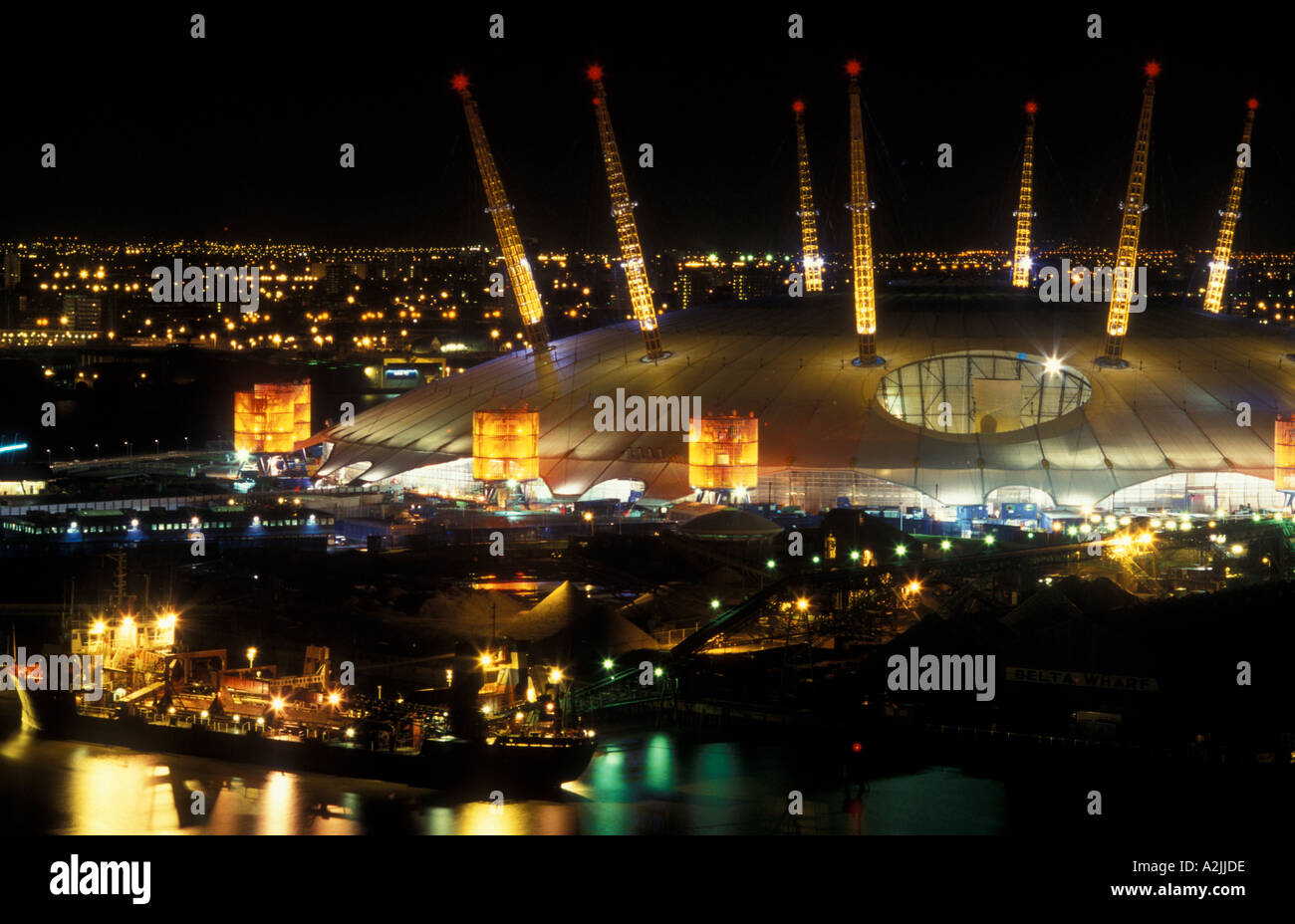 Millenium Dome by night Stock Photo - Alamy