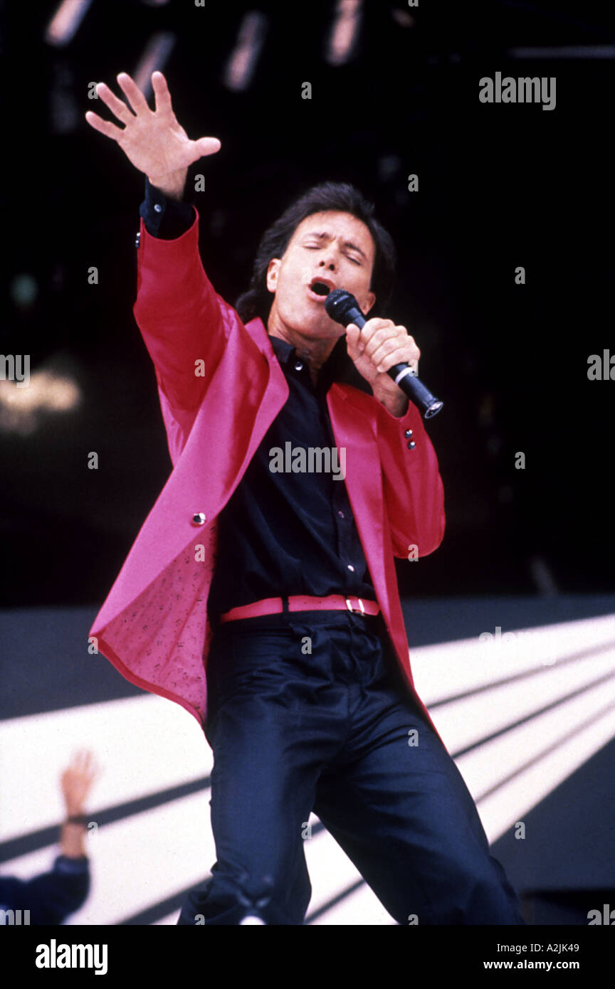 CLIFF RICHARD UK singer at Wembley in 1989 Stock Photo - Alamy