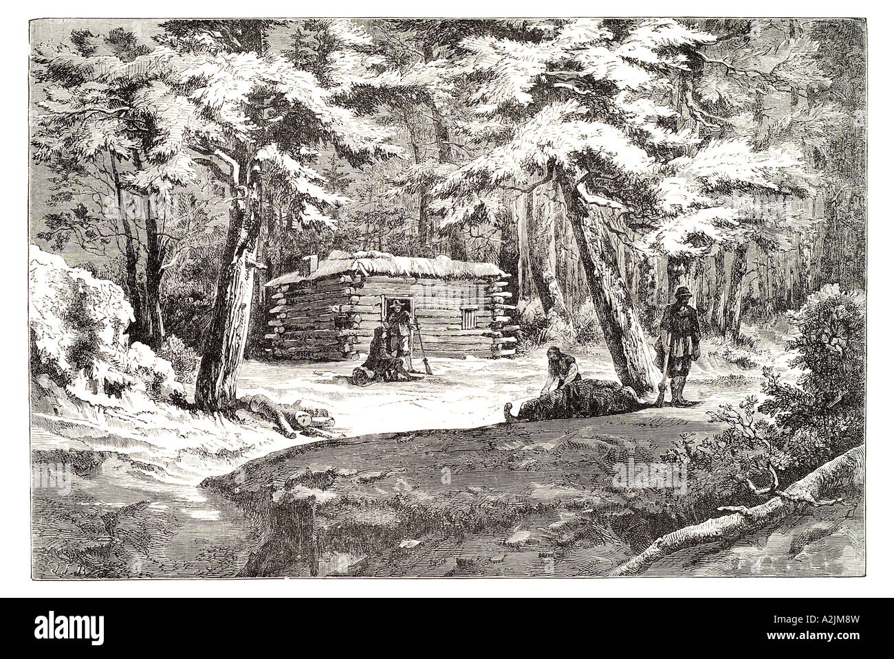 Norway Norwegian Nordic Scandinavia hunt hunter cabin log wood forest ...