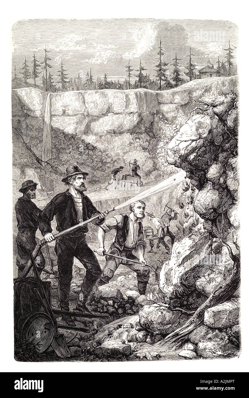 Gold prospecting cartoon hi-res stock photography and images - Alamy