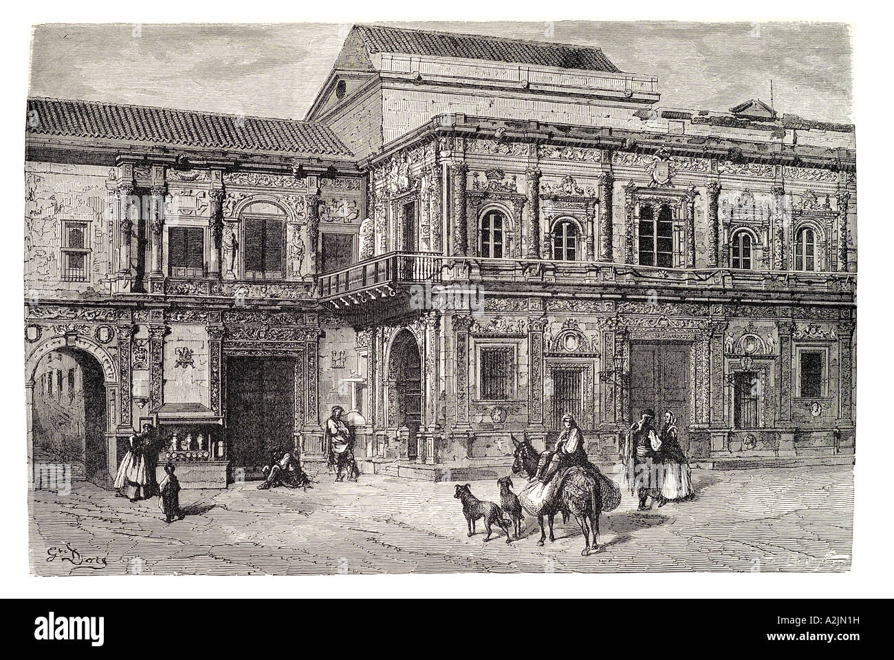 Sevilla illustration 1800 hi-res stock photography and images - Alamy
