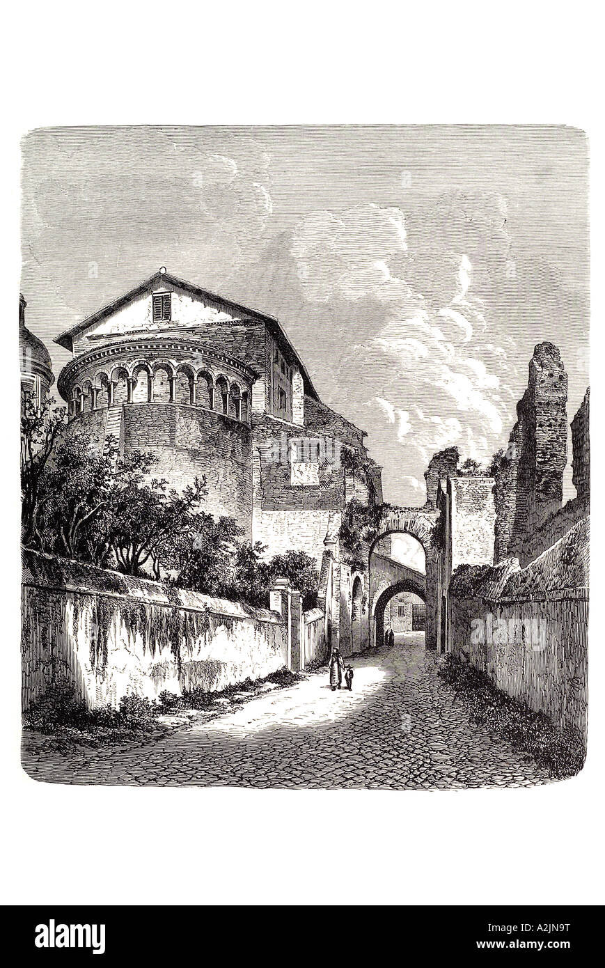 Roman street scene drawing hi-res stock photography and images - Alamy