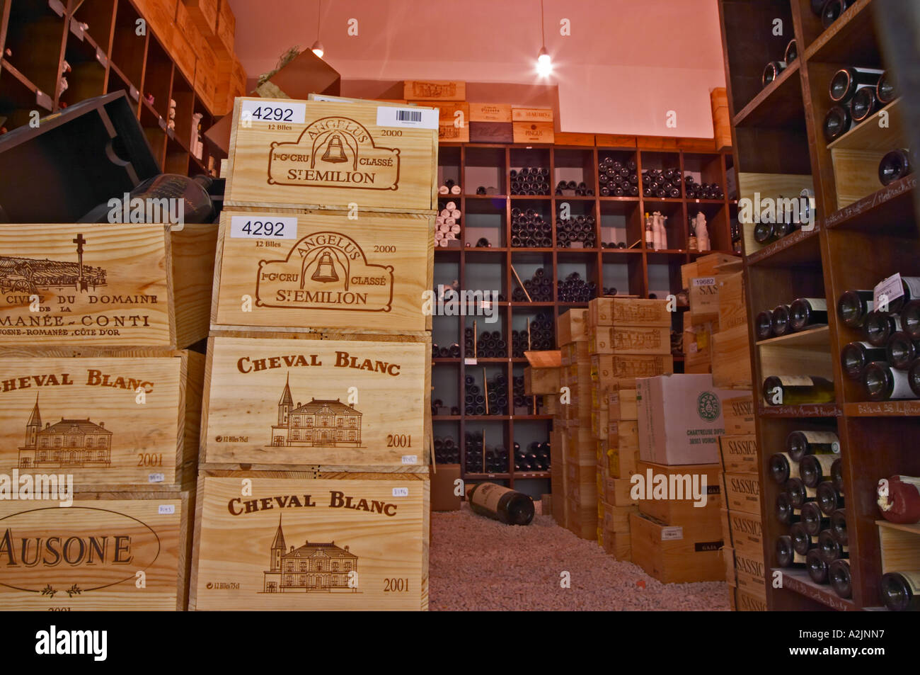 The heavily protected storage room for the most valuable bottles ...