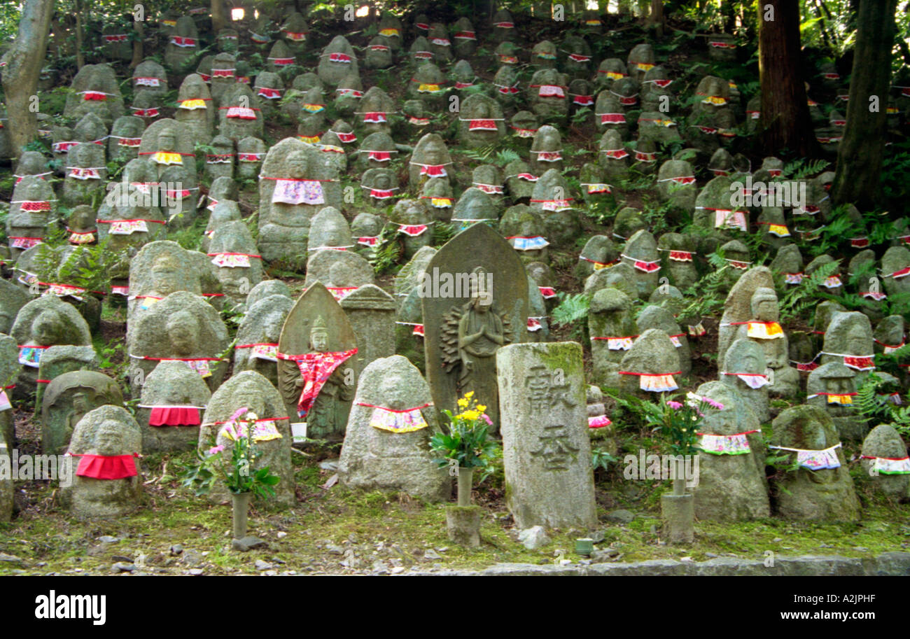 Asia, Japan, Kyoto, stone Buddhist image Stock Photo - Alamy