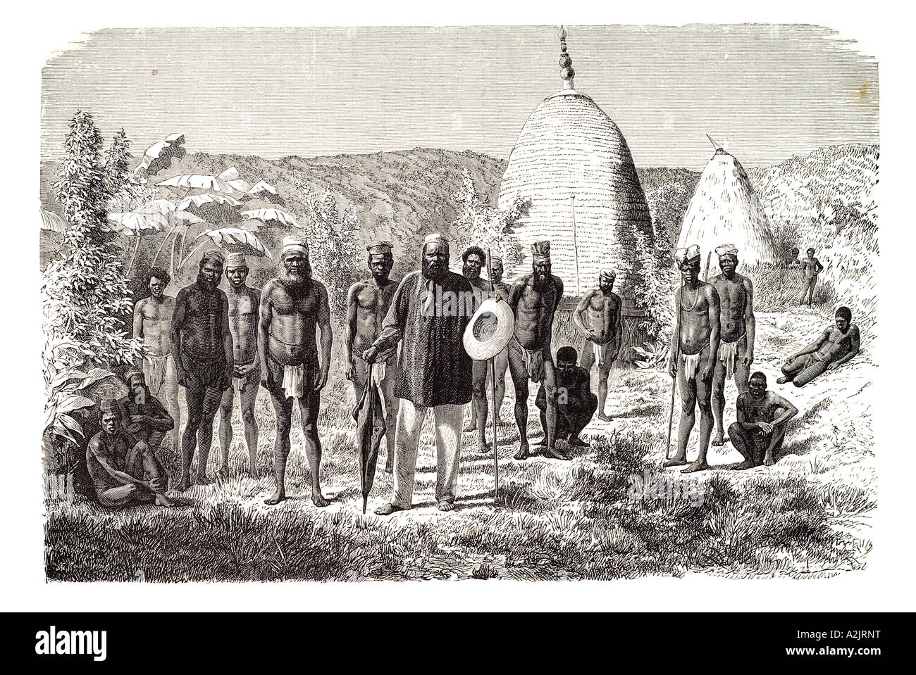 Kabomba people Africa native aboriginal dome house round explore group ...