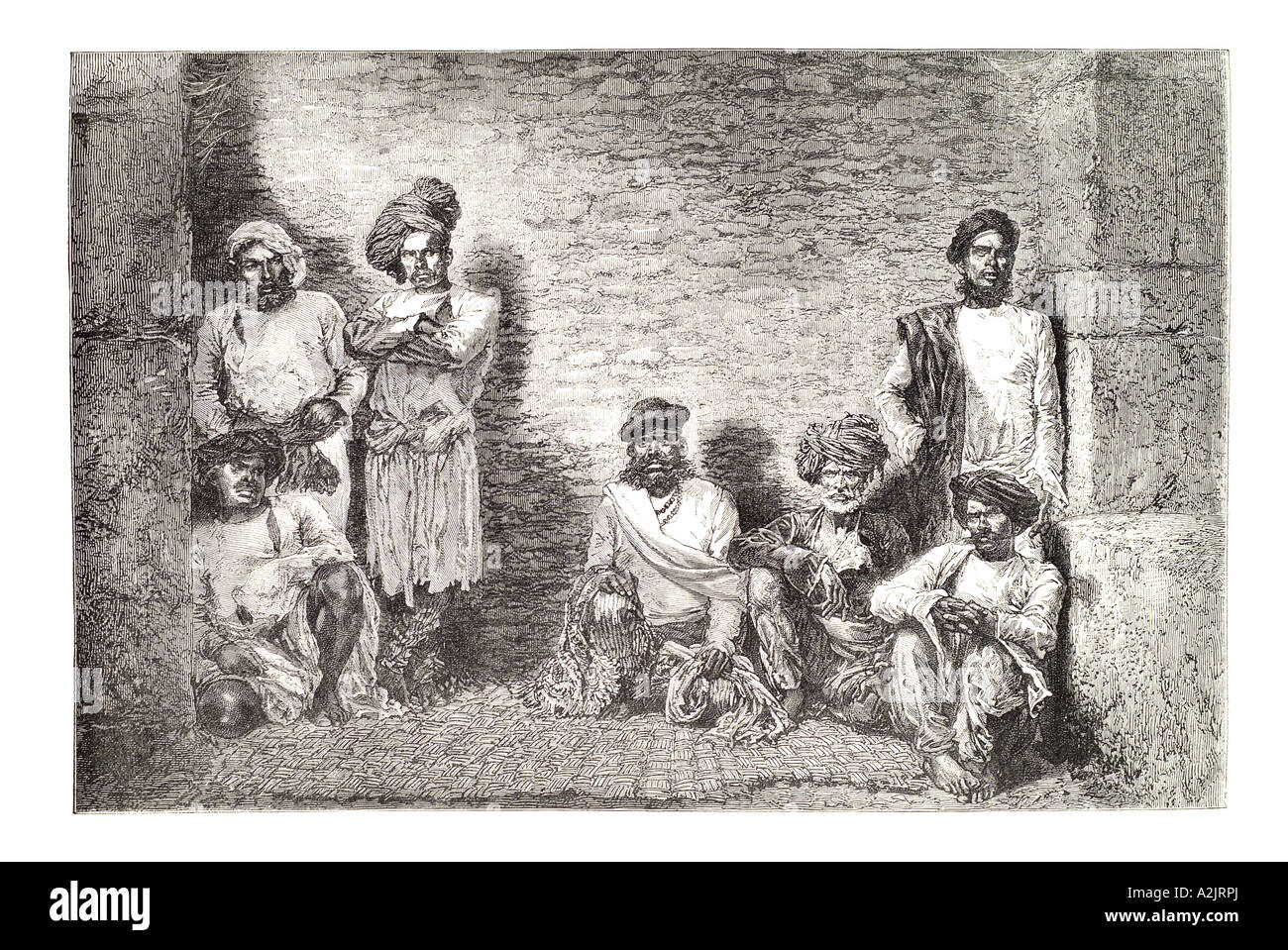 Aurangabad prisoner prison thuggee India Nizam Hyderabad turban beard ...