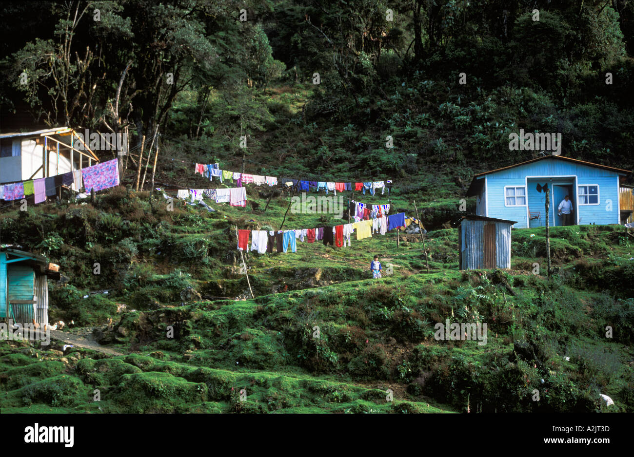 setlement at Cerro de la Muerte Costa Rica Stock Photo - Alamy