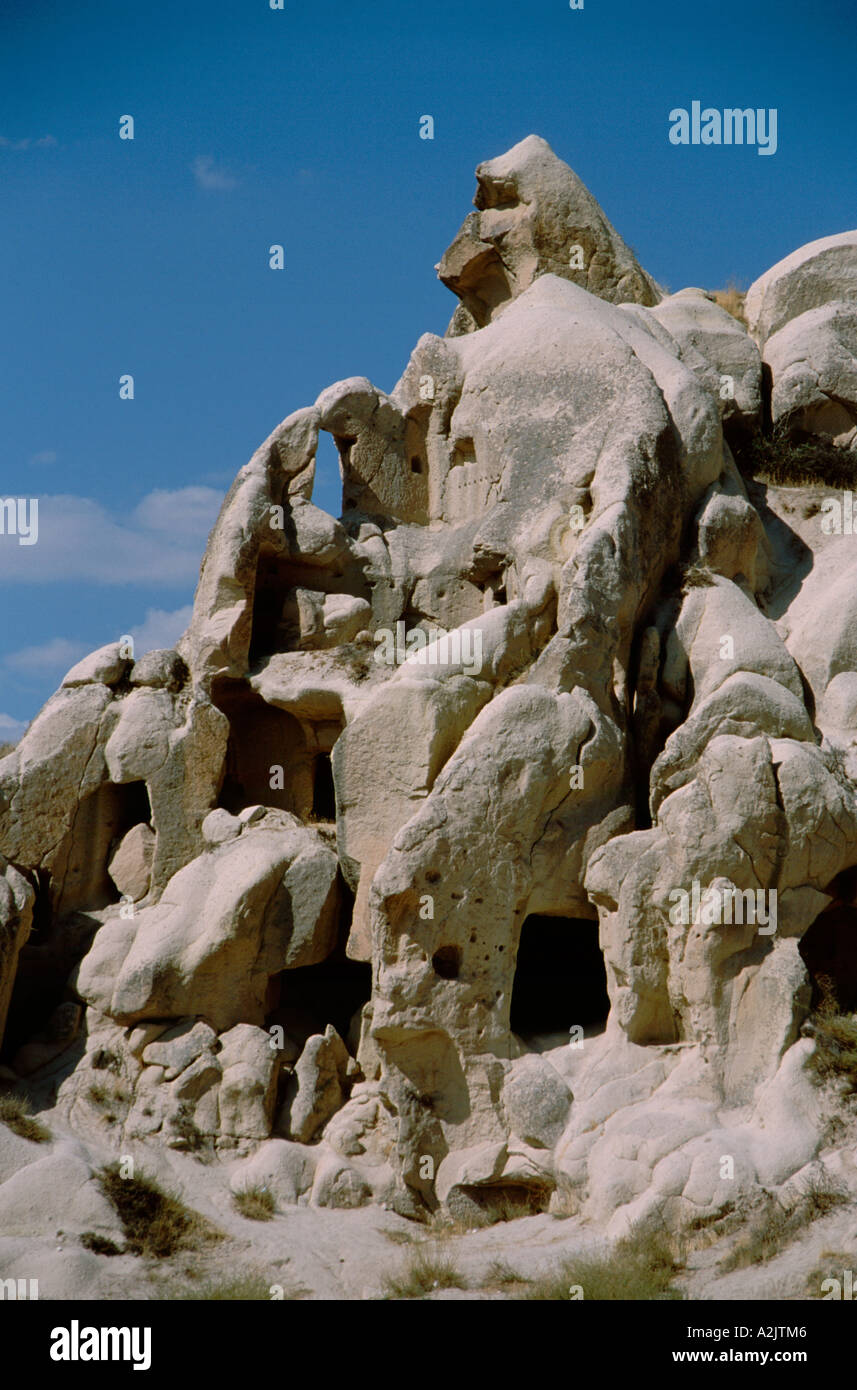 Turkey, Cappadocia, Goreme Open Air Museum. Cave church built into ...