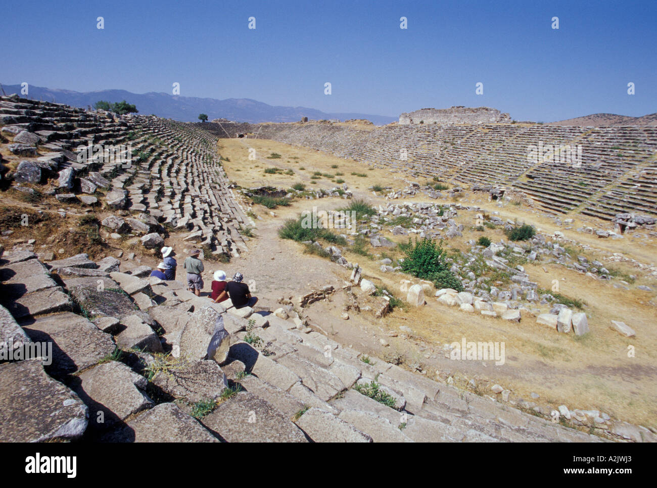 Europe, Turkey, Aphrodisias, stadium, 30,000 seat structure for drama ...