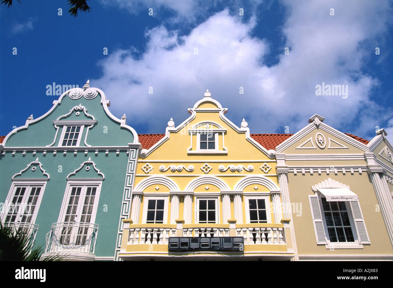 Aruba Oranjestad Shopping Center Building Facades Stock Photo - Alamy
