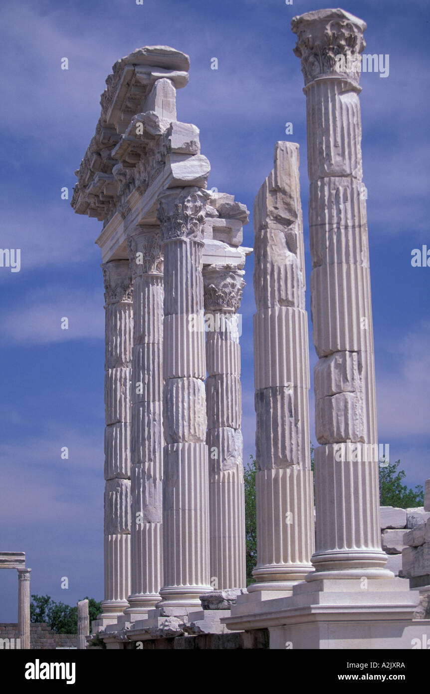Europe, Turkey, North Aegean, Bergama, ancient city of Pergamum, Temple ...