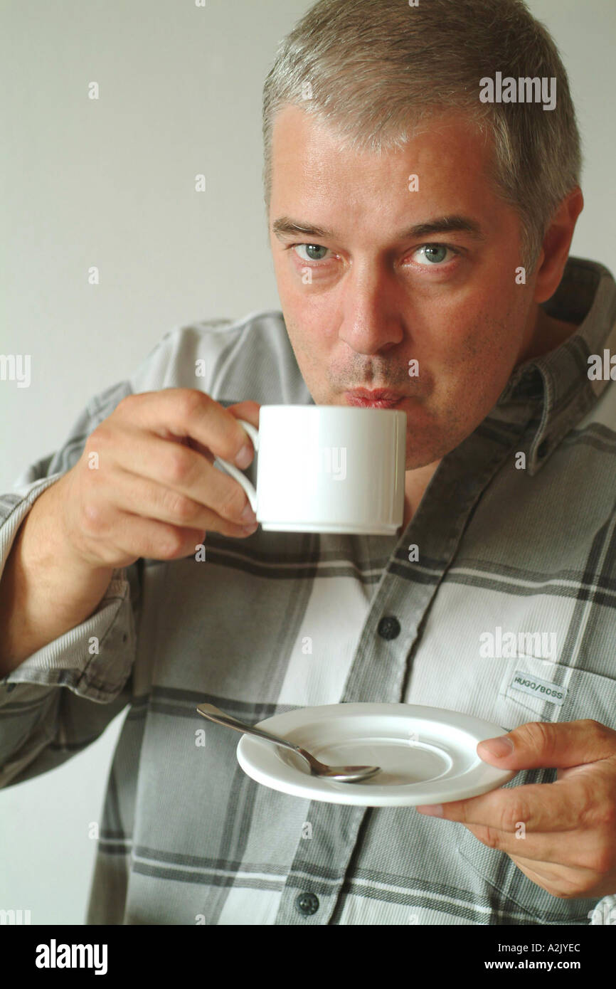 man drinking coffee Stock Photo - Alamy