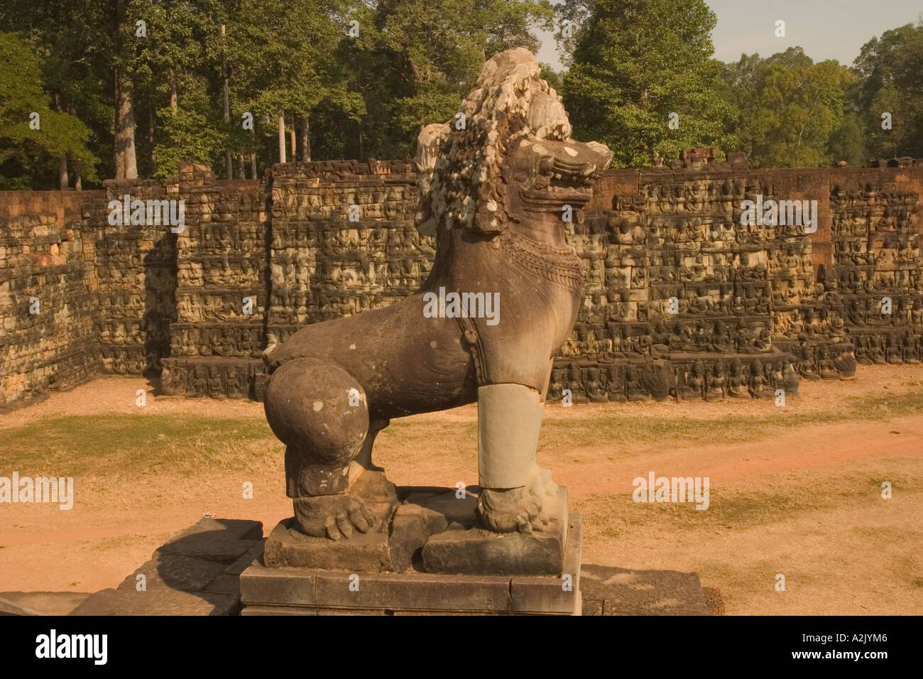 Asia, Cambodia, Siem Reap, Angkor Wat, mythical singha Stock Photo - Alamy