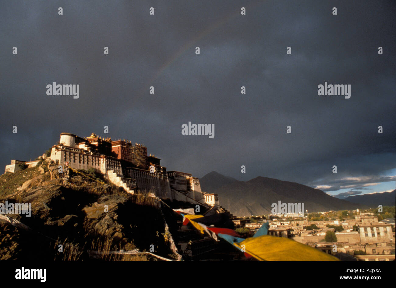 Tibet - Lhasa. Potala at sunset Stock Photo - Alamy