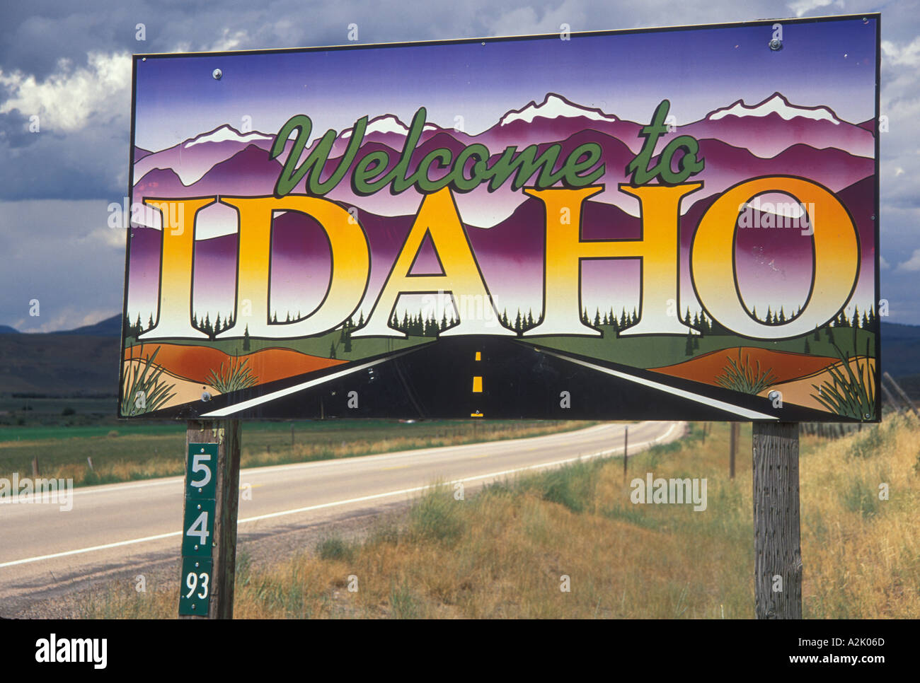 Welcome idaho sign state border hi-res stock photography and images - Alamy