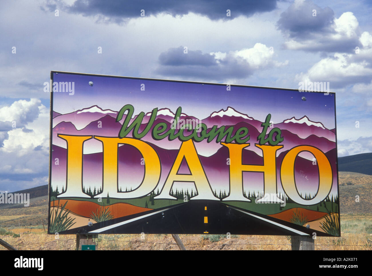 Welcome idaho sign state border hi-res stock photography and images - Alamy