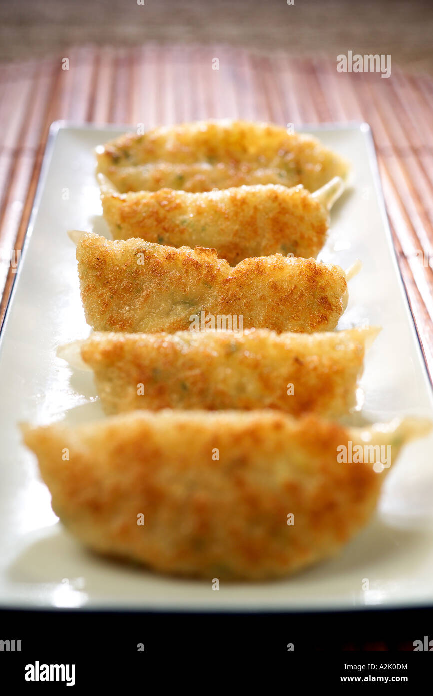 Japanese Gyoza Steam fried dumplings Stock Photo - Alamy