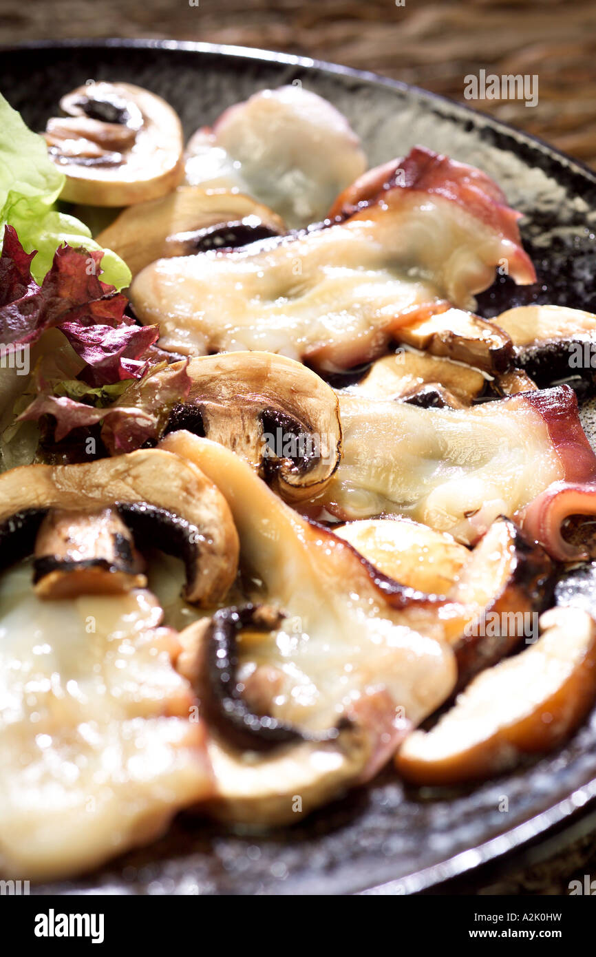 Japanese Tako Kinoko Itame Pan fried octopus and mushrooms in a soya ...