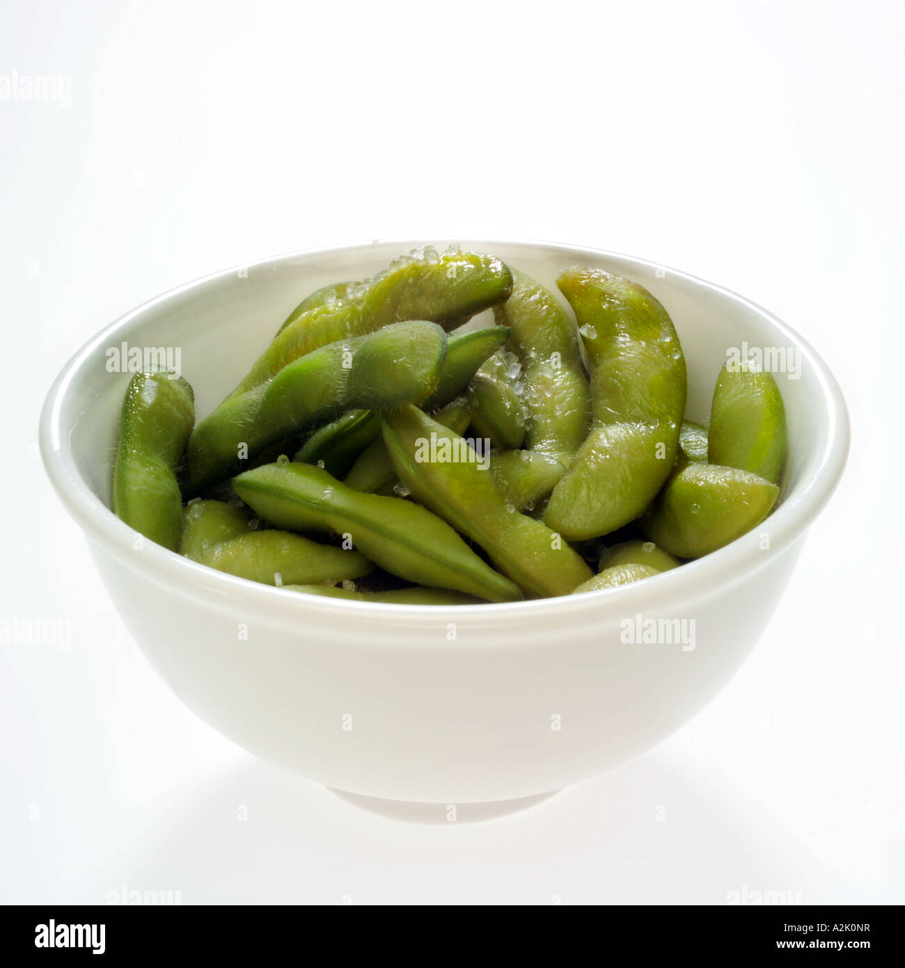 Japanese Edamame green soy bean side salad with salt Stock Photo - Alamy