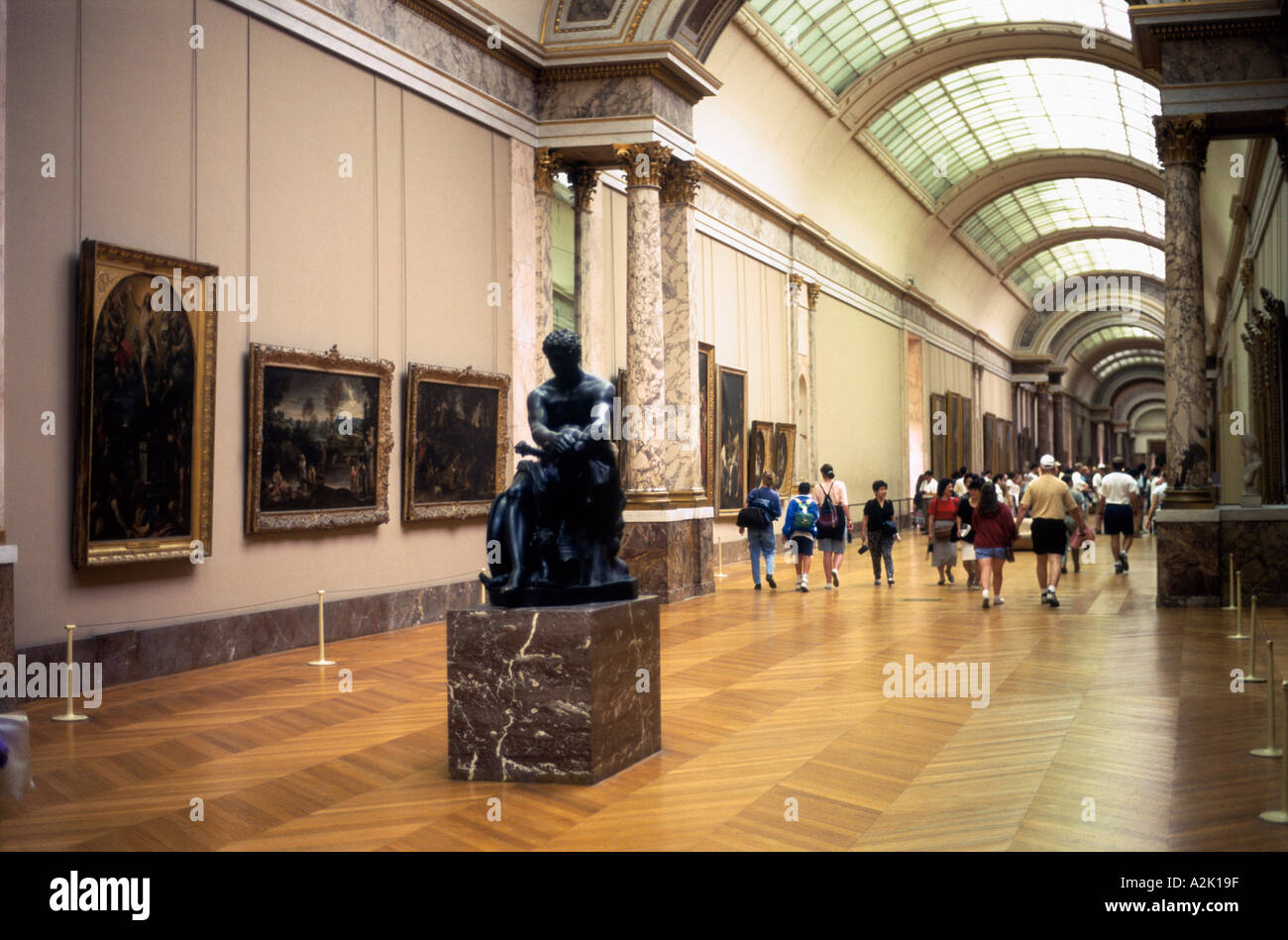 Paris france louvre interior hi-res stock photography and images - Alamy