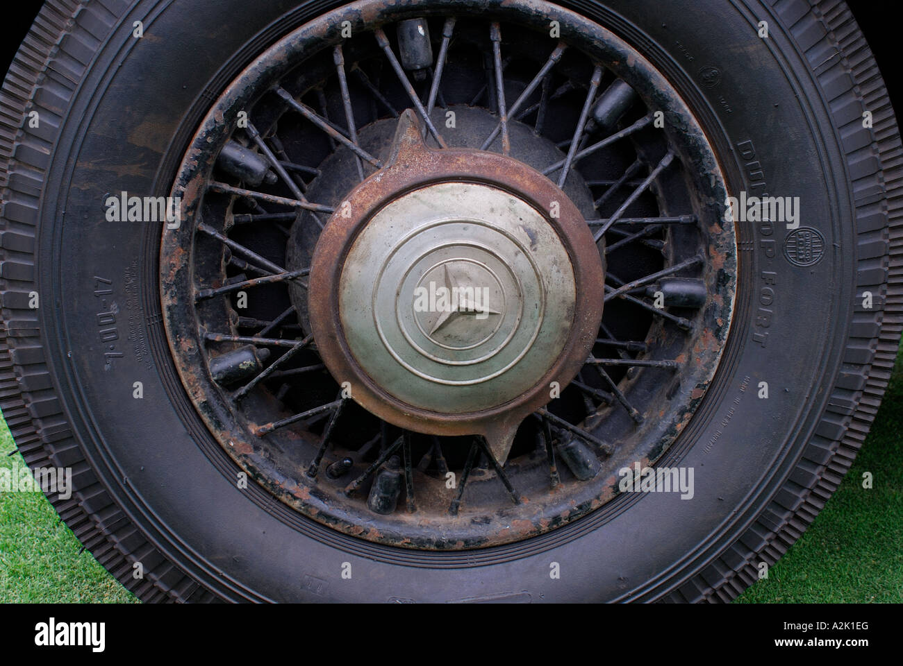 "Mercedes Benz original vintage wire wheel, California Stock Photo - Alamy