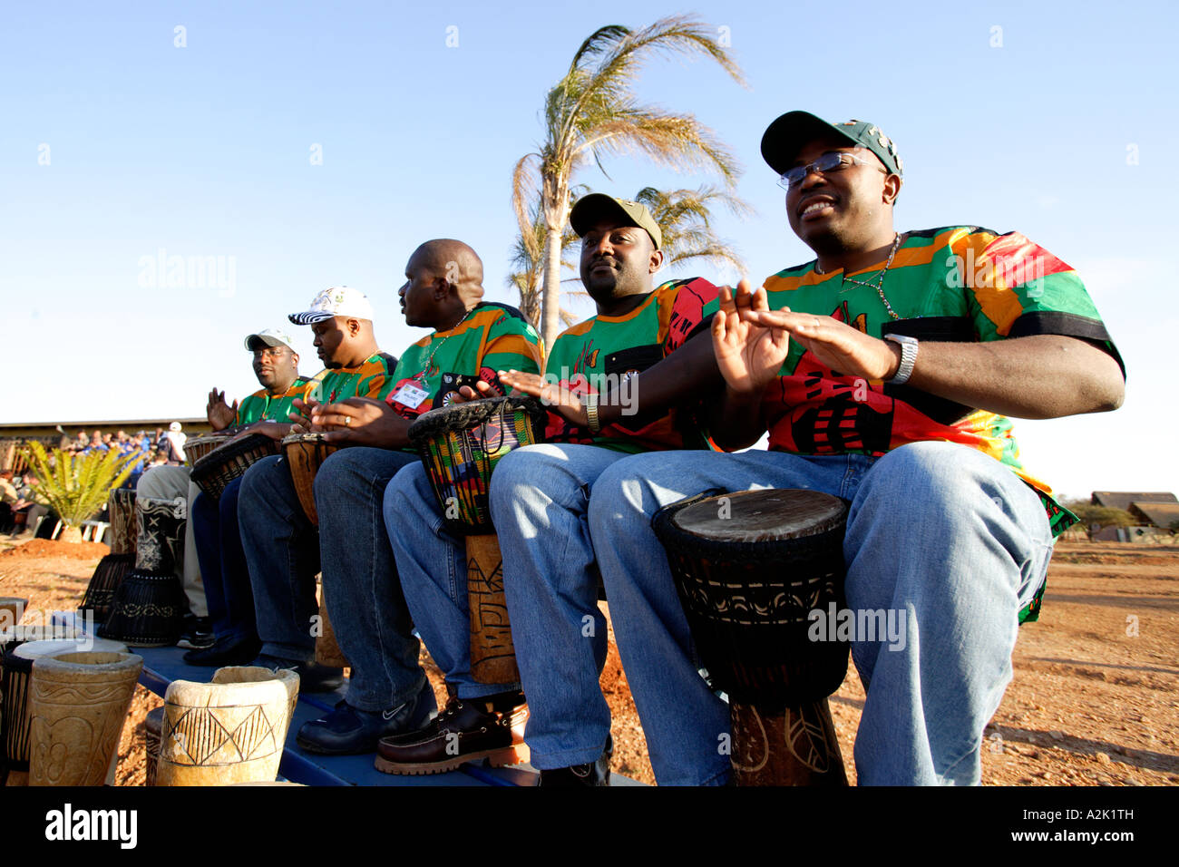 African Drumming for tourists Polokwane South Africa Stock Photo - Alamy