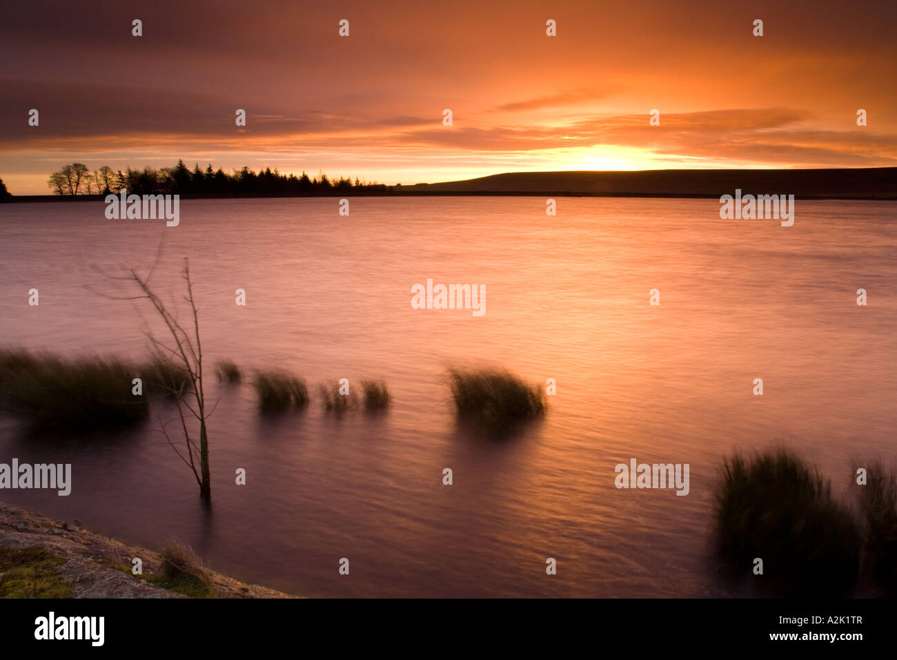 Redmires Reservoir Sunrise, Peak District, UK Stock Photo - Alamy